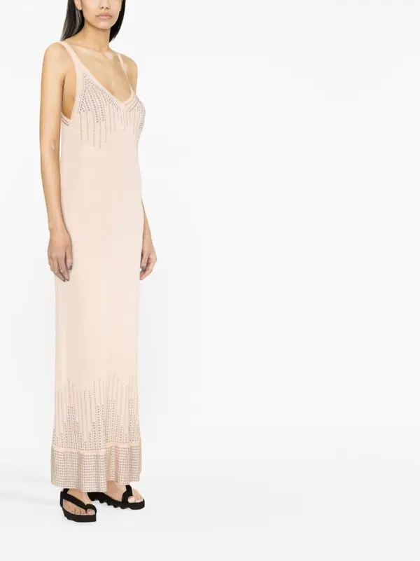 Rabanne Studded Knitted Midi Dress