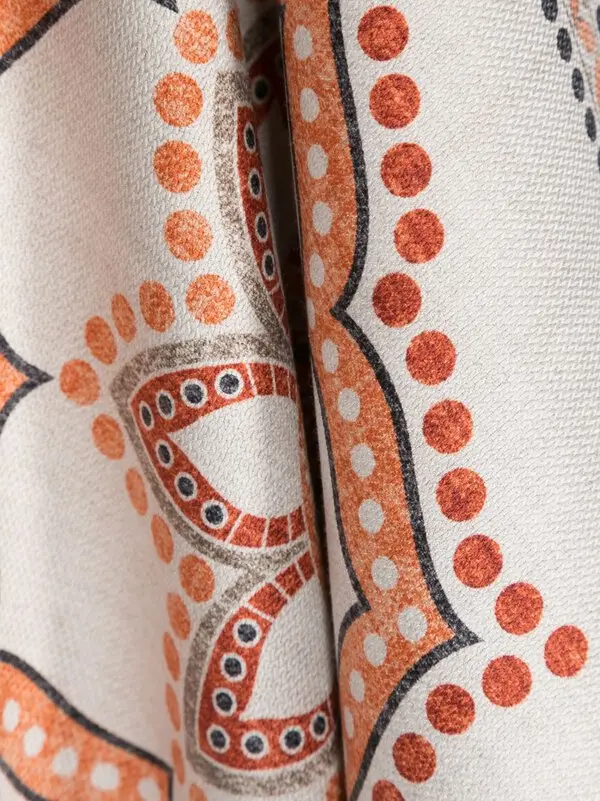 Brunello Cucinelli Mandala Pattern Silk Pocket Square