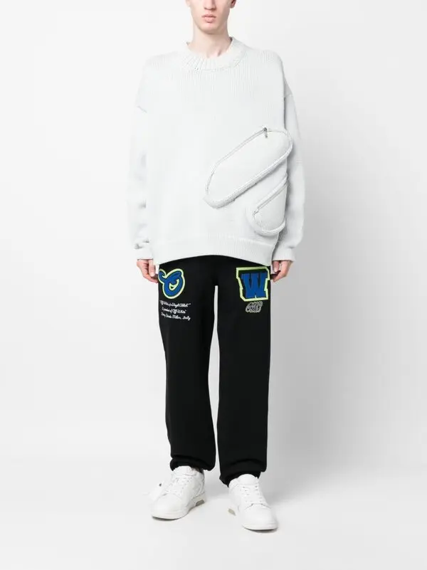 Off-White Zip-compartment Crew-neck Sweatshirt