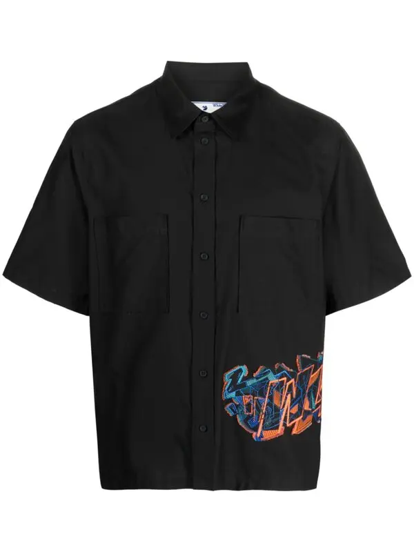 Off-White Embroidered-design Short-sleeve Shirt
