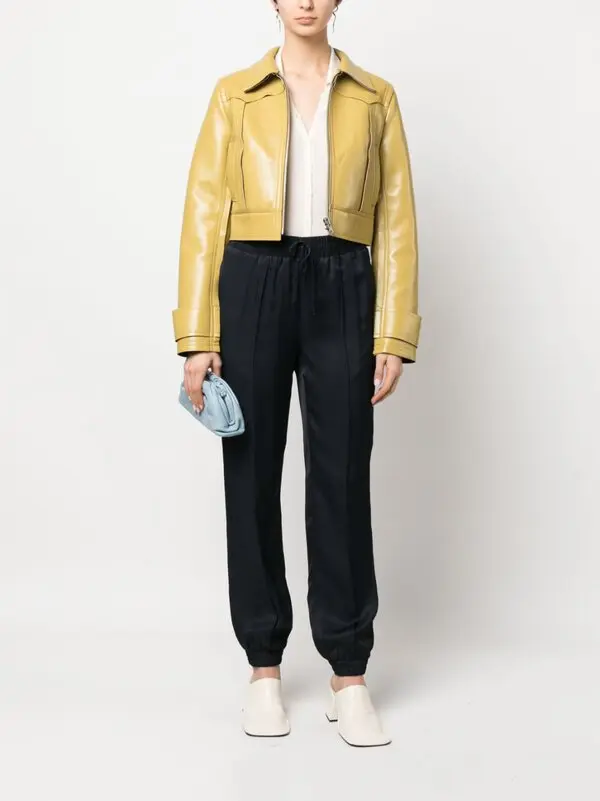 JIL SANDER Drawstring Tapered Trousers - Blue