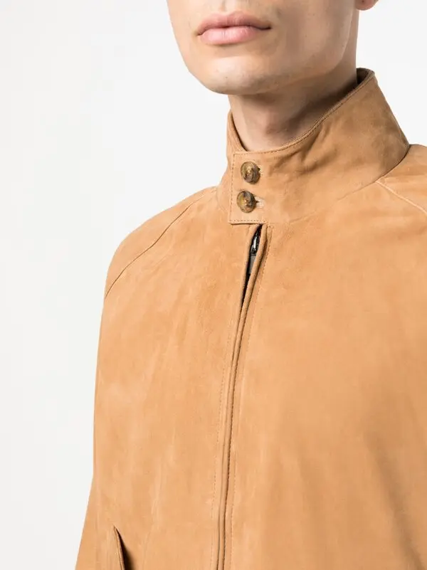 BARACUTA Zip-up Leather Jacket