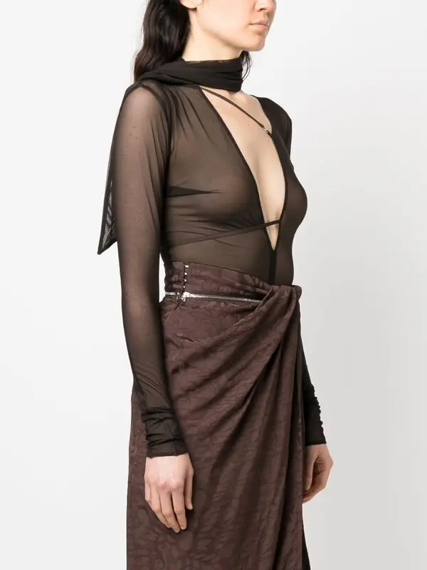 Jacquemus Le Body Abanaba Bodysuit - Brown