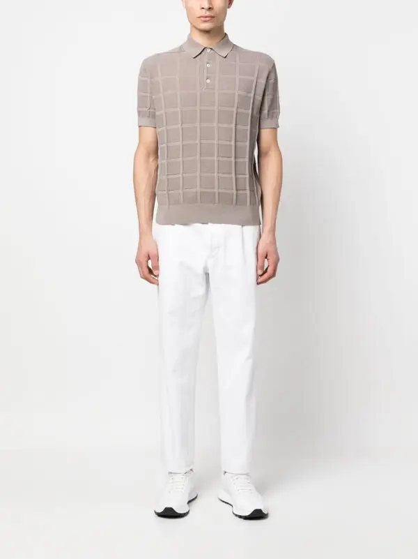 Emporio Armani 3d-knit Cotton Polo Shirt