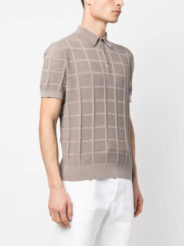 Emporio Armani 3d-knit Cotton Polo Shirt