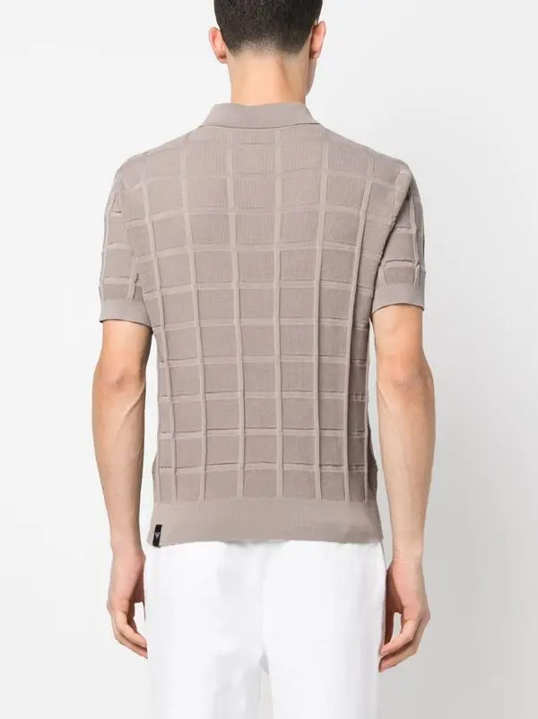 Emporio Armani 3d-knit Cotton Polo Shirt