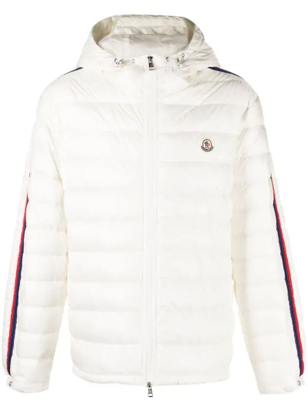 Moncler Agout Logo-patch Puffer Jacket - White
