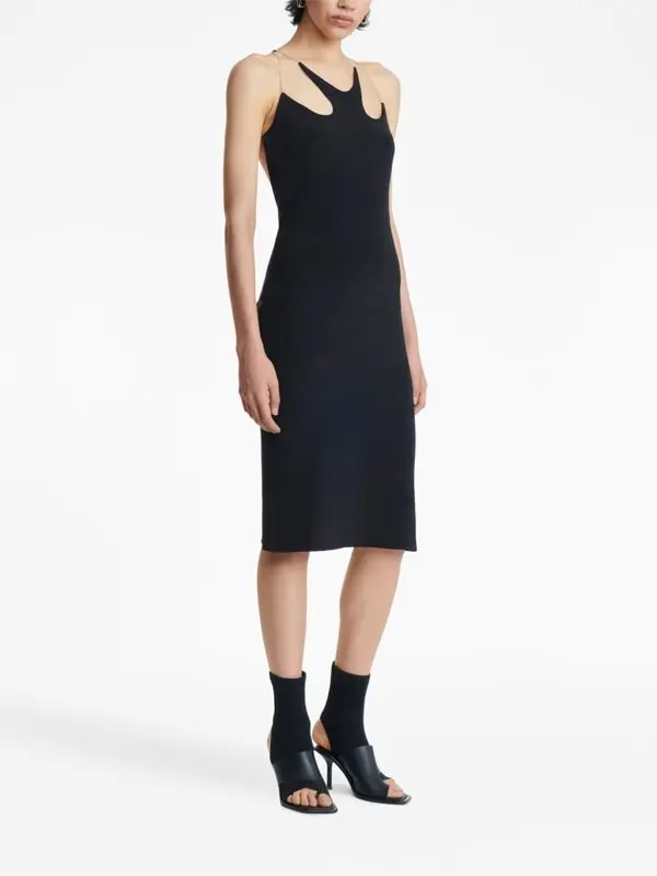 DION LEE Scoop-back Midi Dress