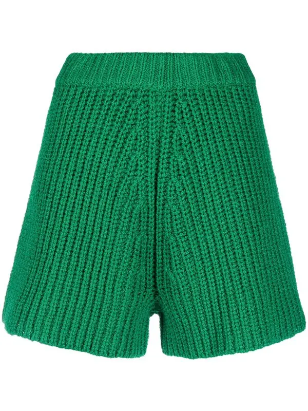 Alanui High-waisted Knitted Shorts
