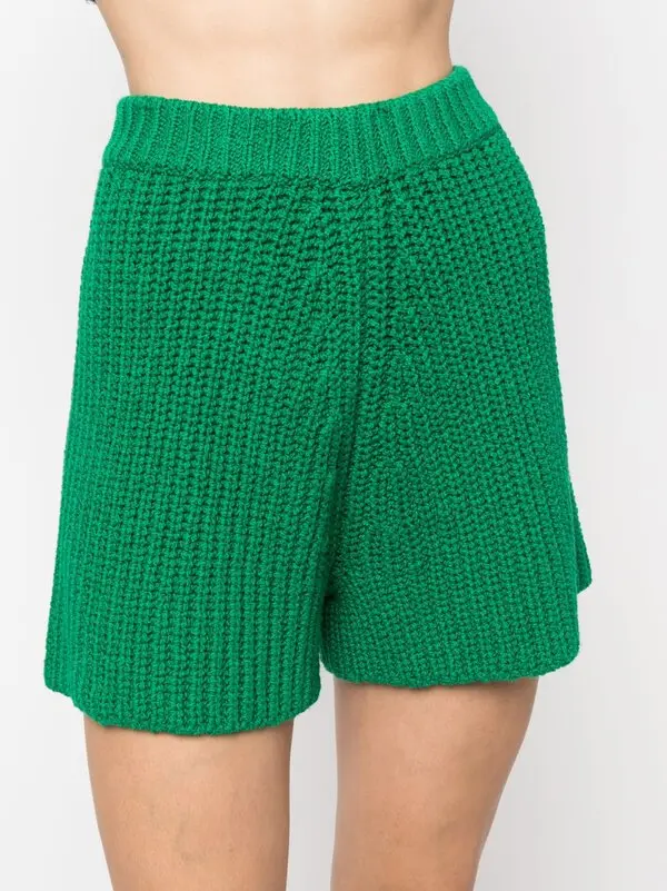 Alanui High-waisted Knitted Shorts