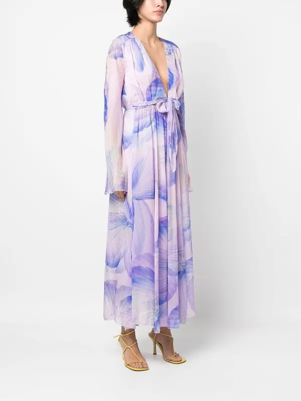 FORTE_FORTE Floral-print Silk Dress