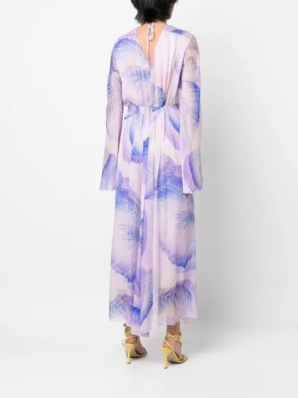 FORTE_FORTE Floral-print Silk Dress