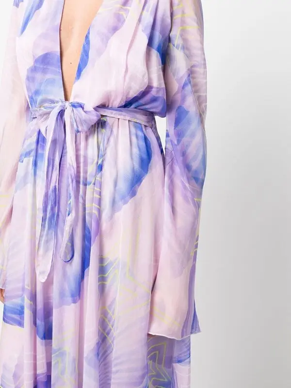 FORTE_FORTE Floral-print Silk Dress