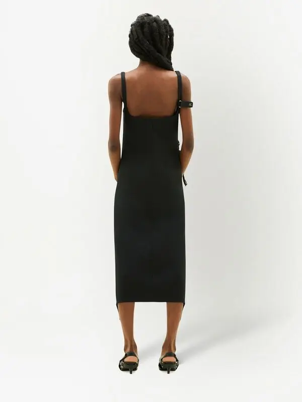 COURREGES Strap Bretelles Twill Long-dress