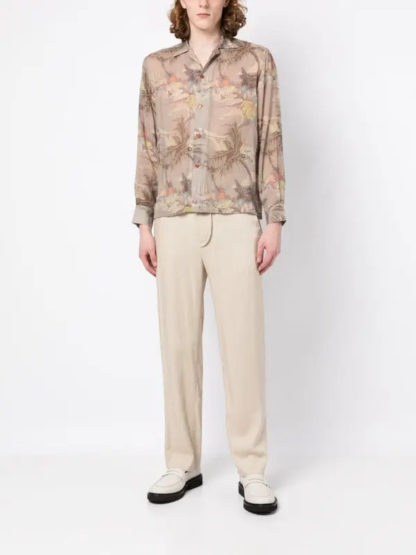 BODE Tropical-print Silk Shirt