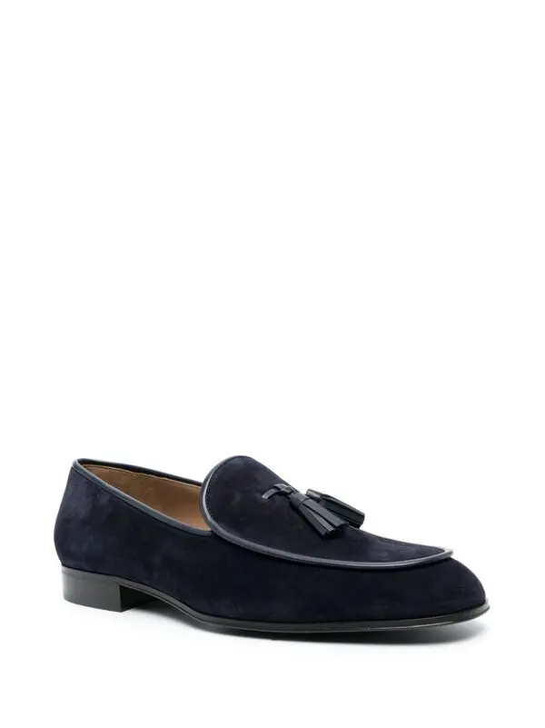 GIANVITO ROSSI Tassel-detail Suede Loafers - Blue