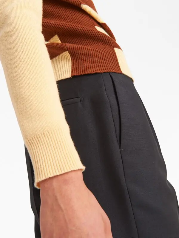 Prada Mohair-wool Tailored Trousers - Black