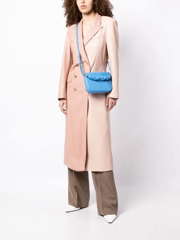 YU MEI Scrunchie Vi Deer Leather Bag - Blue