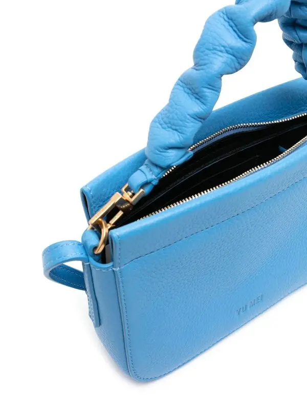 YU MEI Scrunchie Vi Deer Leather Bag - Blue