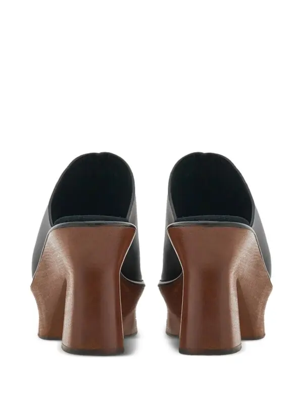 FERRAGAMO 85mm Leather Wedge Sandals