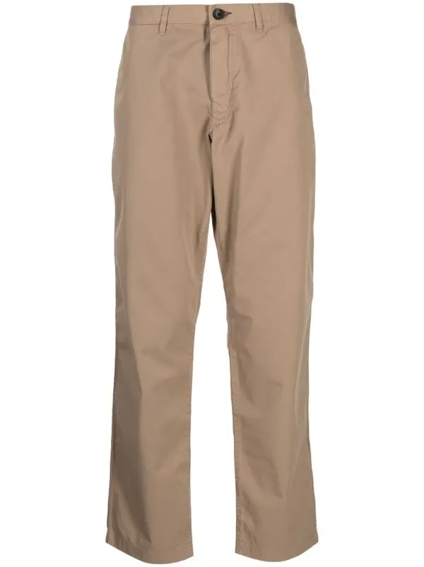 Paul Smith Logo-patch Tapered Chinos - Neutrals