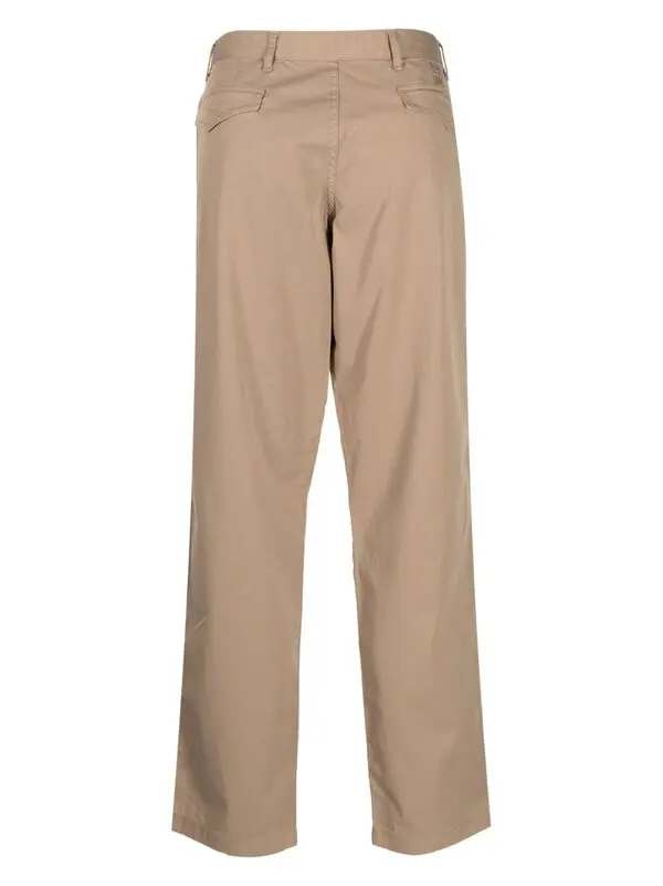 Paul Smith Logo-patch Tapered Chinos - Neutrals