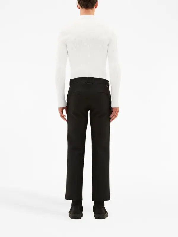 COURREGES Ribbed-knit Polo Shirt - White