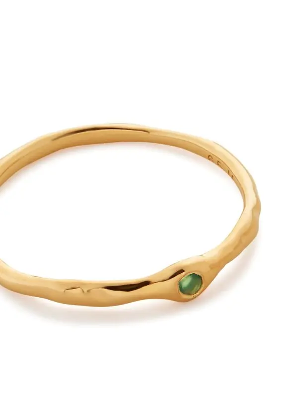 Monica Vinader Siren Onyx Stacking Ring - Gold