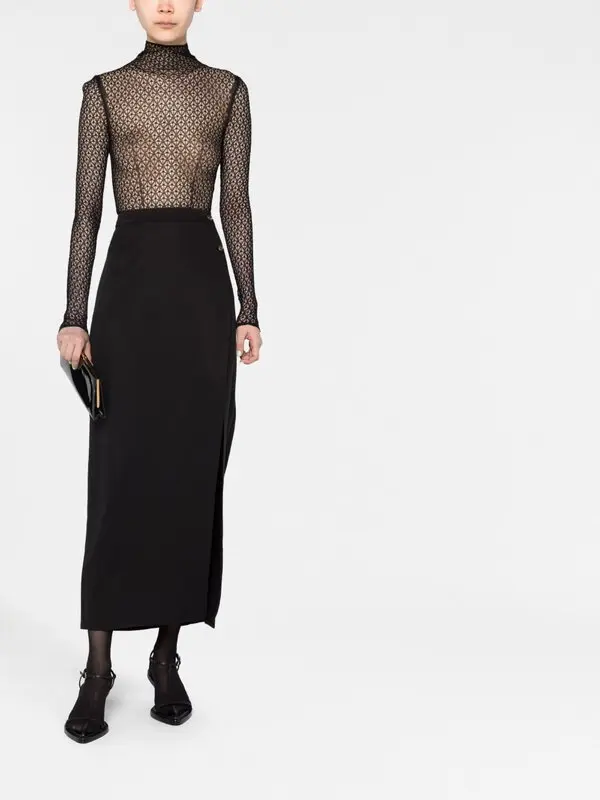 Khaite Fena Diamond-lace Bodysuit - Black