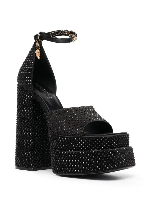 Versace Medusa Aevitas Platform Sandals - Black