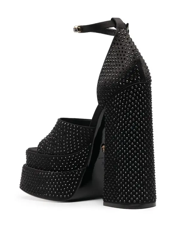 Versace Medusa Aevitas Platform Sandals - Black