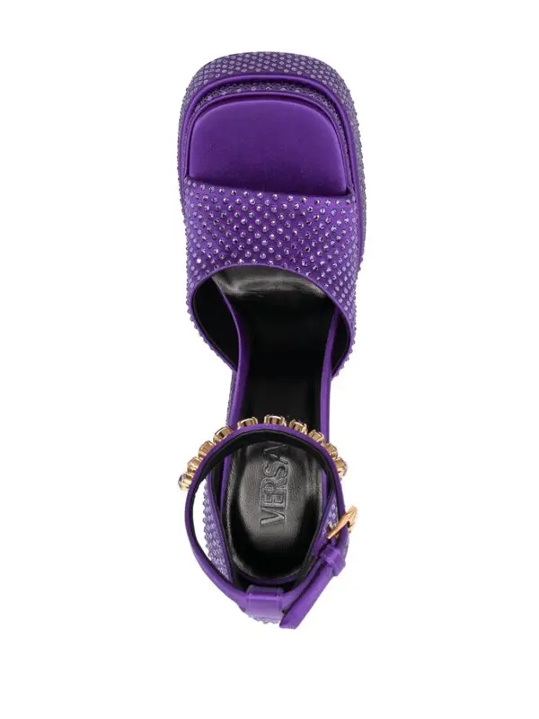 Versace Medusa Aevitas Platform Sandals - Purple