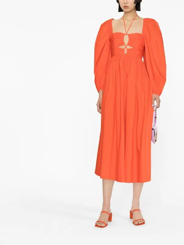 Ulla Johnson Alessa Puff-sleeve Midi Dress