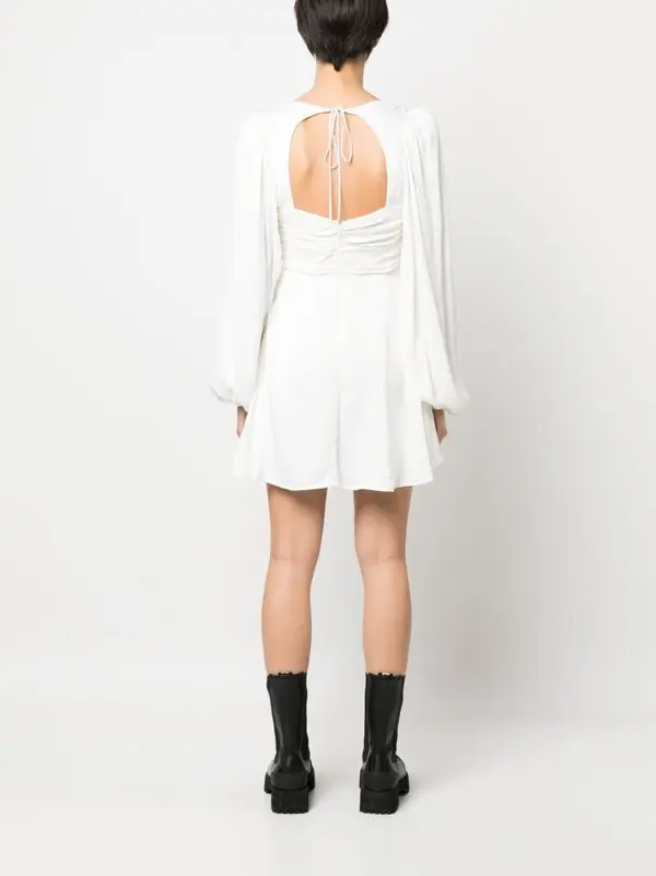 knee length dresses for ladies For Love & Lemons Organza Sequin Embroidered Mini Dress