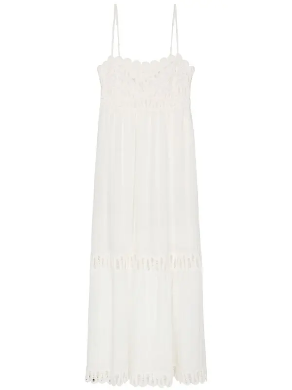Simkhai Sleeveless Lace-embellished Dress