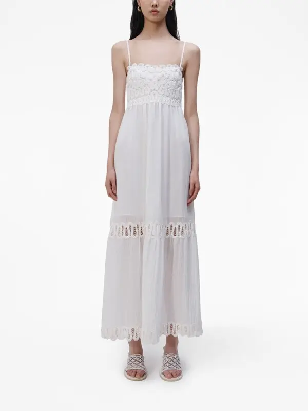 Simkhai Sleeveless Lace-embellished Dress