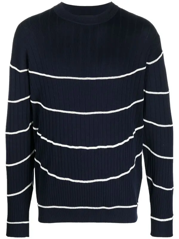 Giorgio Armani Striped Ribbed-knit Jumper