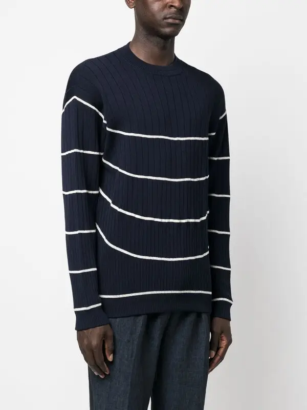 Giorgio Armani Striped Ribbed-knit Jumper