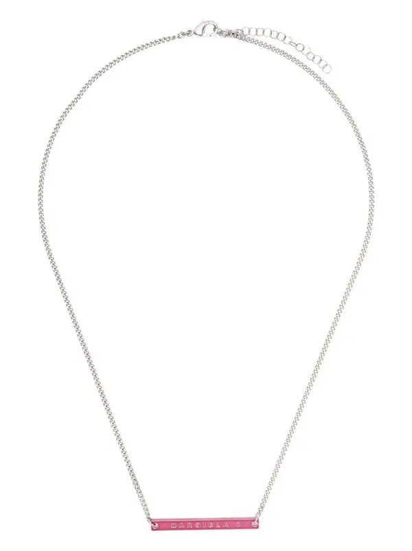 MAISON MARGIELA Logo-engraved Bar Necklace