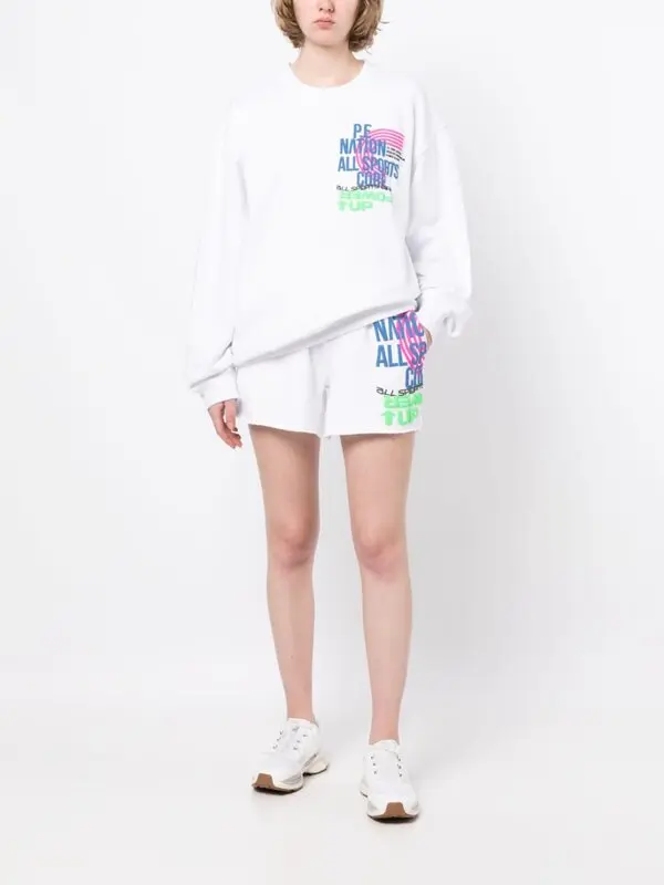 P.E Nation Slogan-print Shorts