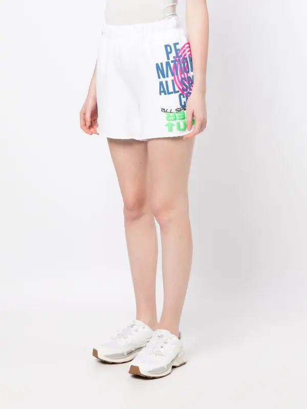 P.E Nation Slogan-print Shorts