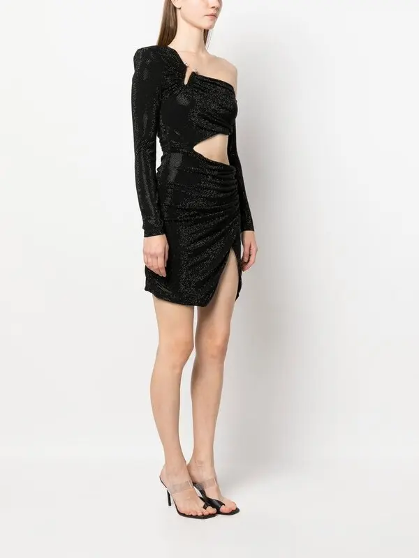 Philipp Plein Rhinestone Cut-out Mini Dress