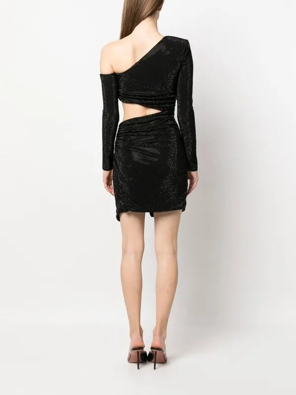Philipp Plein Rhinestone Cut-out Mini Dress