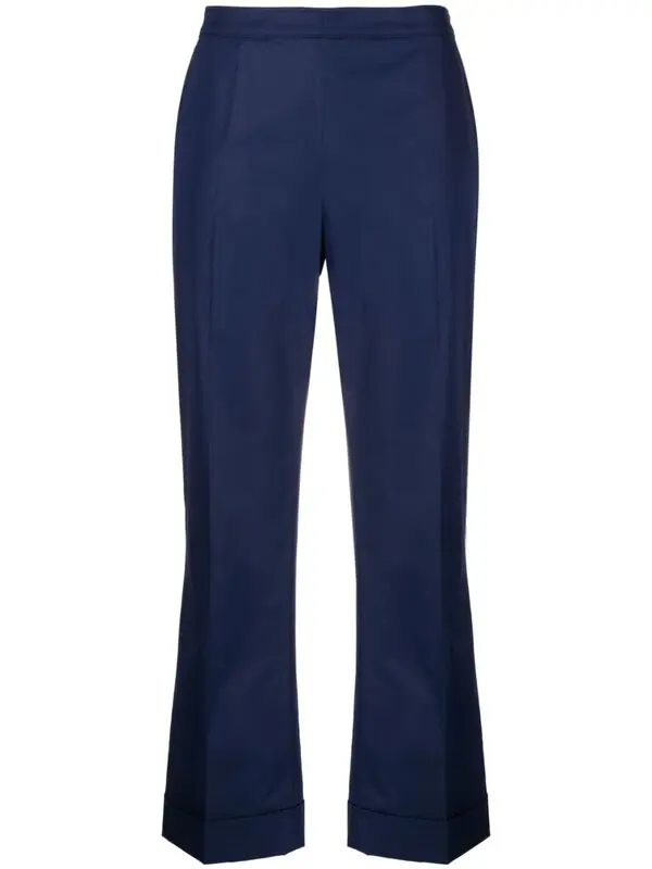 Aspesi Cropped Flared Trousers - Blue