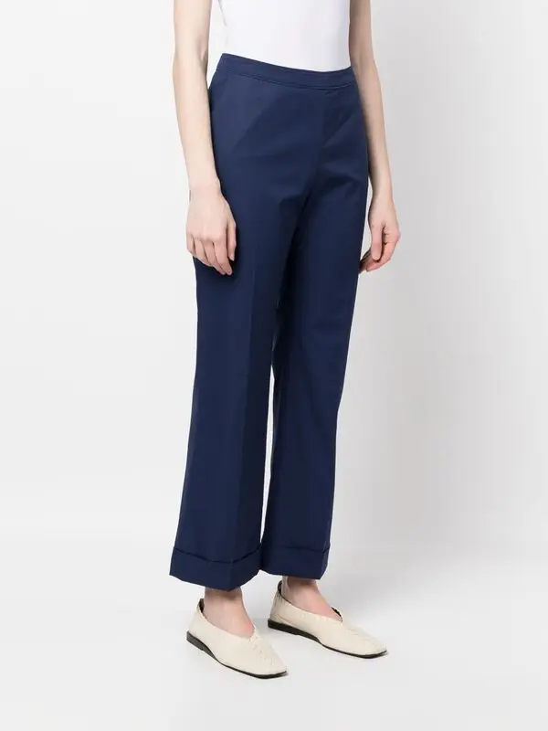 Aspesi Cropped Flared Trousers - Blue