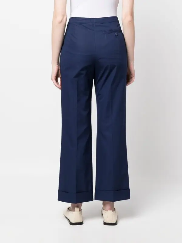 Aspesi Cropped Flared Trousers - Blue