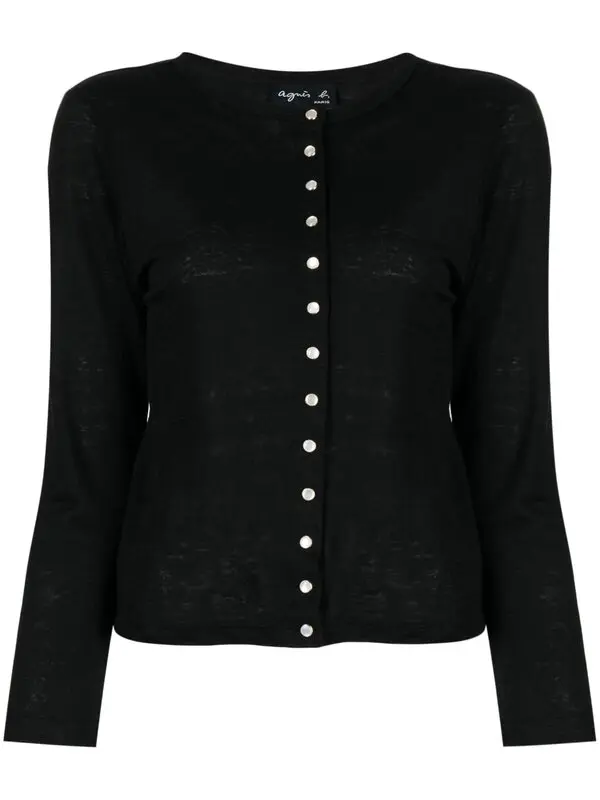 AGNES B. Le Petit Linen Cardigan