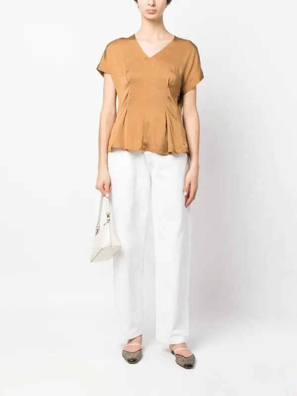 Aspesi Satin-finish Blouse - Brown
