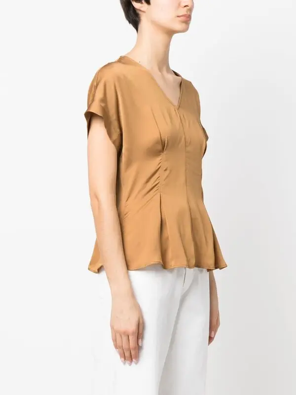 Aspesi Satin-finish Blouse - Brown