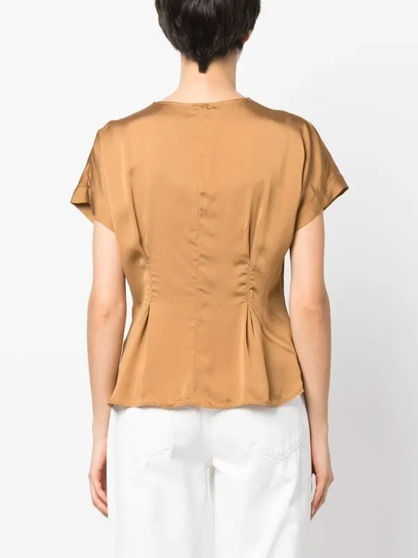 Aspesi Satin-finish Blouse - Brown